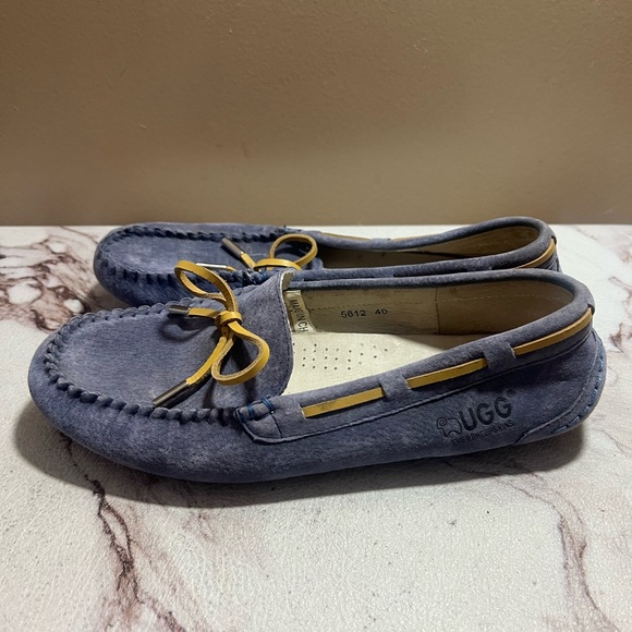 UGG | Shoes | Ugg Everugg Moccasin Sheepskin Loafers Purple Suede Unlined Womens Size 4 8 Us ...